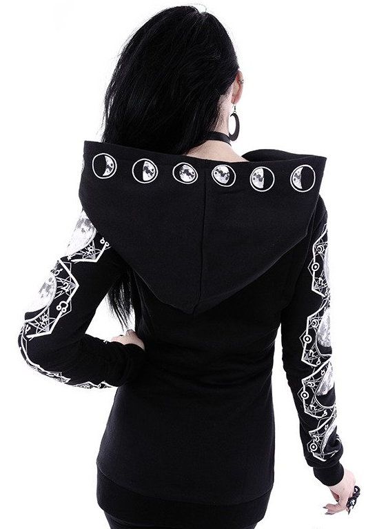 Felpa Fasi Lunari e simboli pianeti – Zero Stigmata