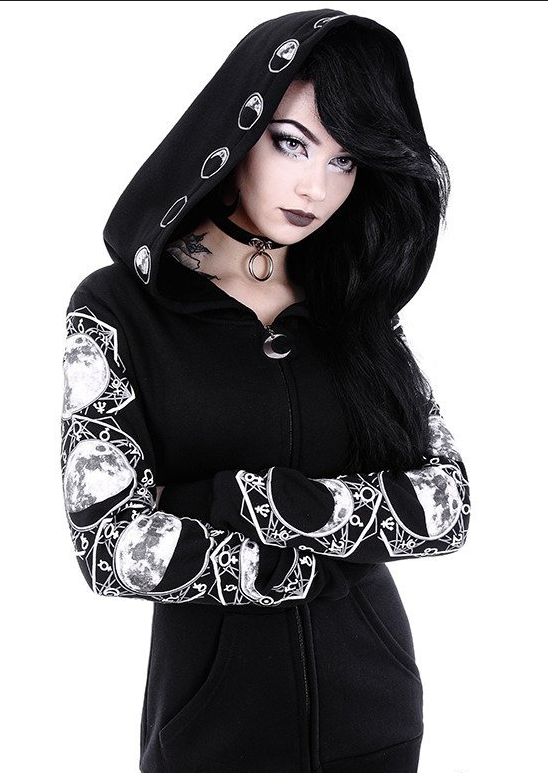 Felpa Fasi Lunari e simboli pianeti – Zero Stigmata